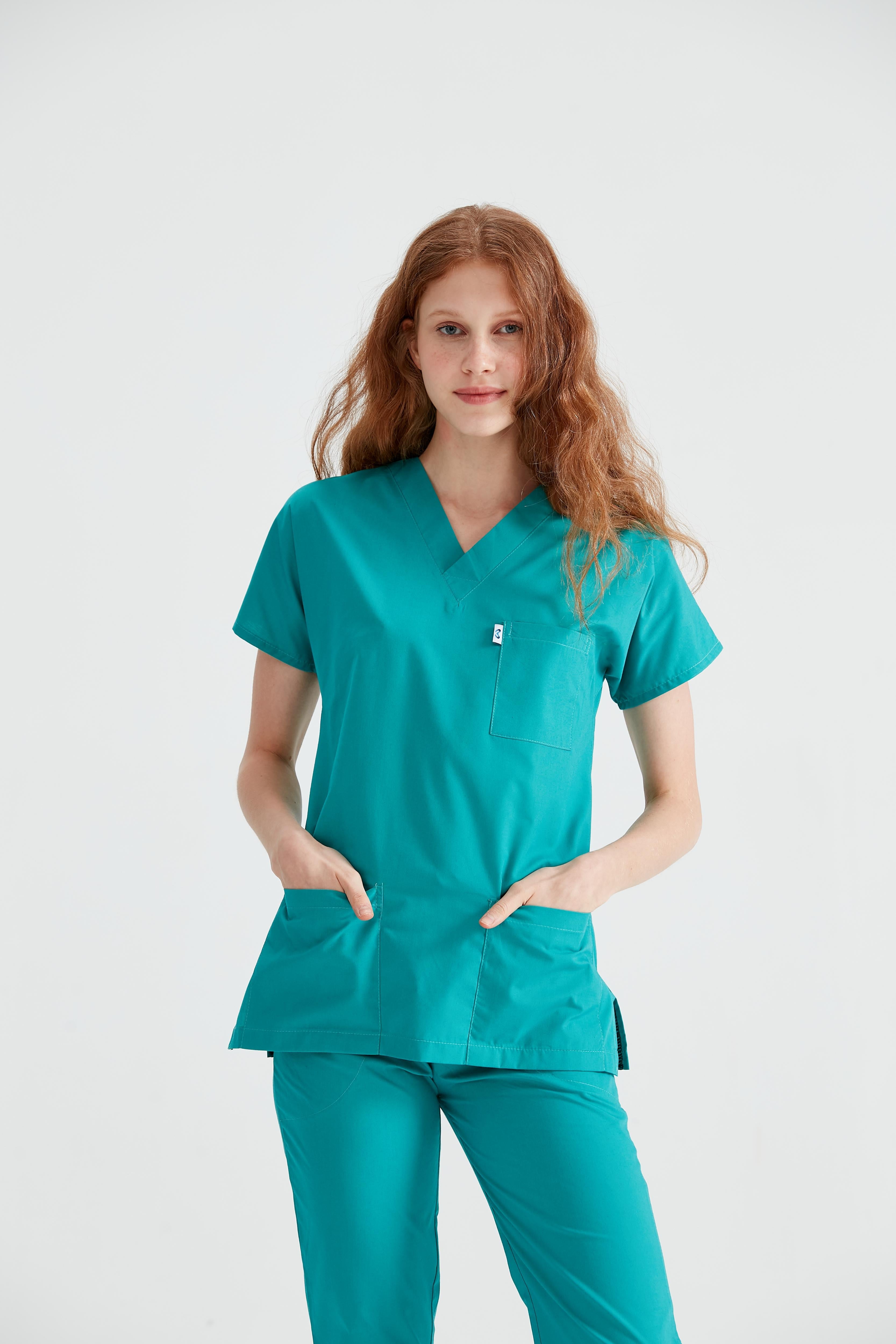 Costum Medical Elastan Femei Verde Verde Chirurgical Costume costum-medical-elastan-femei-verde-verde-chirurgical-costume