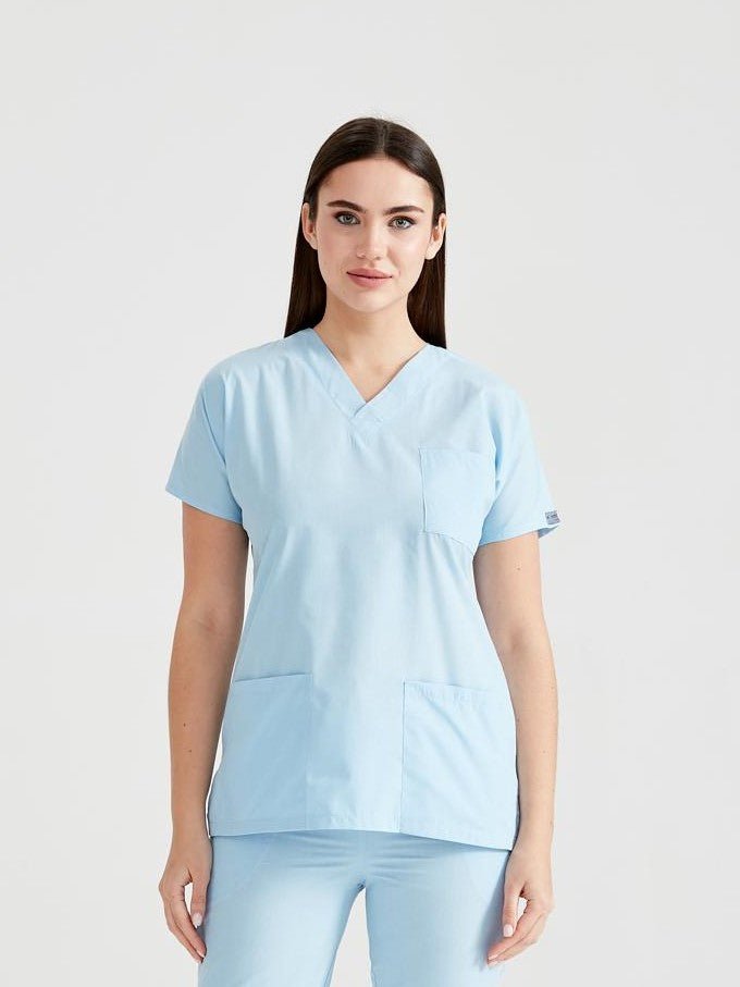 Women's medical suit, blue - Blu Ciel - Women's medical suits with lace ...
