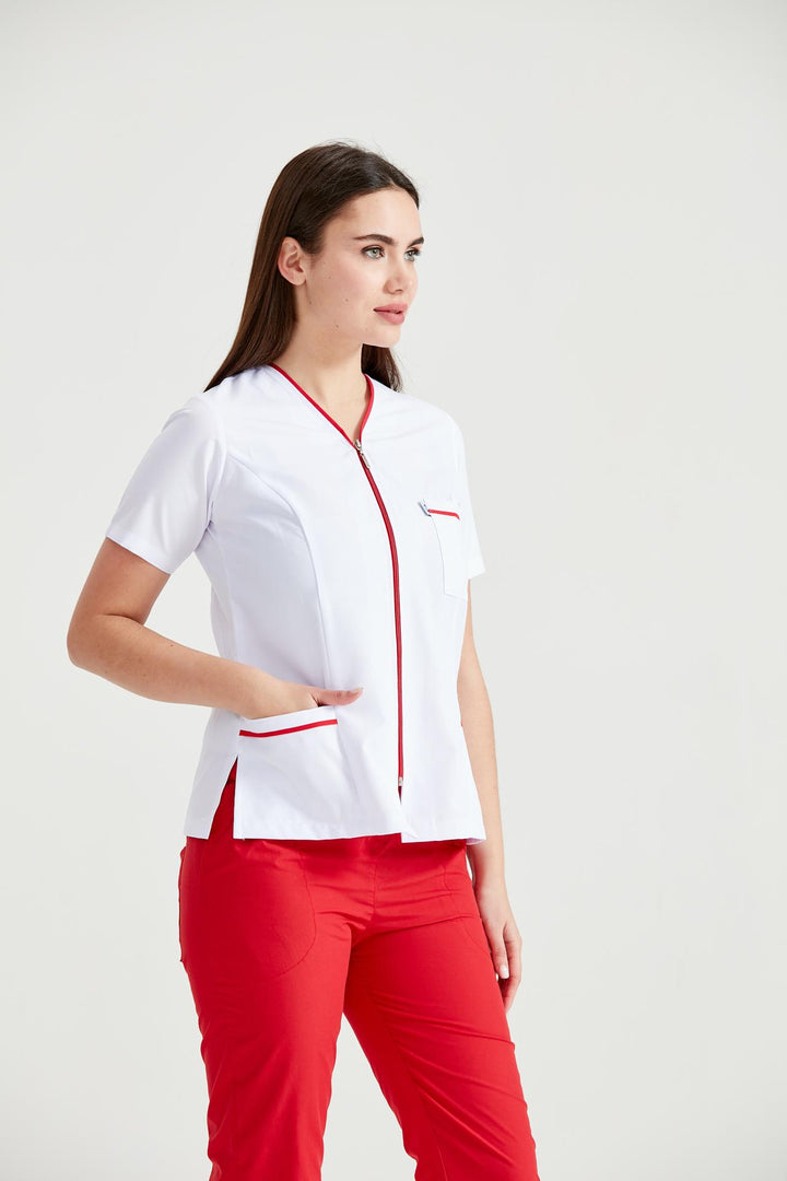 Halate medicale albe pentru femei si barbati – Tinute din bumbac pentru ...